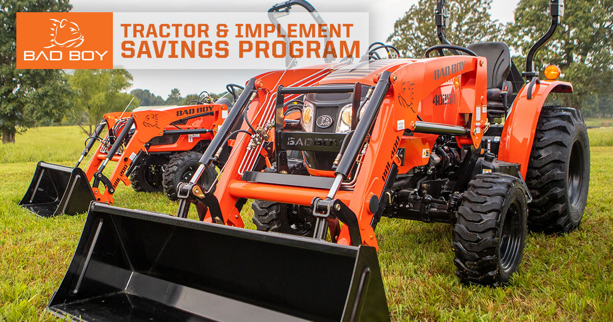Save On Bad Boy Tractors And Implements With These Great Offers